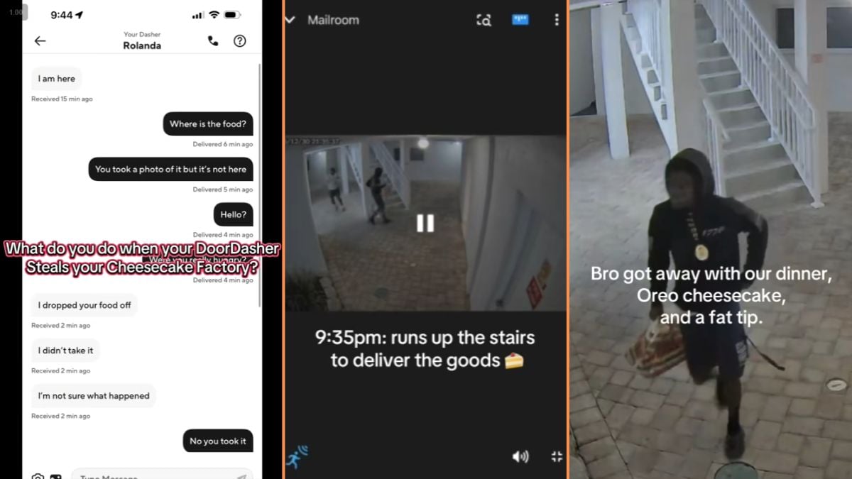 Angry Woman Catches DoorDash Driver Stealing Her New York Cheesecake ...